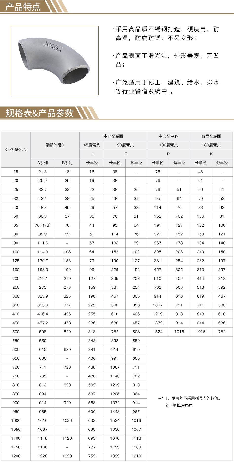锐阁-不锈钢304冲压焊接弯头 GB/T12459-90E(L)-Φ89×3-S30408 1个【型号 报价 价格】-GB/T12459-90E(L)-Φ89×3-S30408-焊接接头-我的 ...